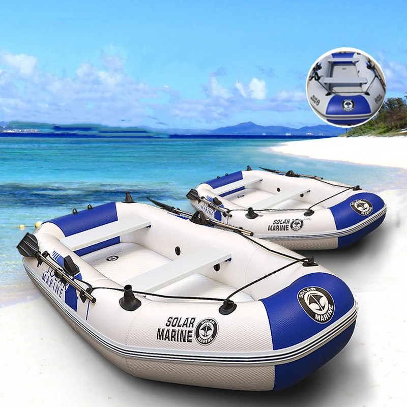 Barco inflable Solar para 3 personas, bote de remos de PVC, Kayak ...