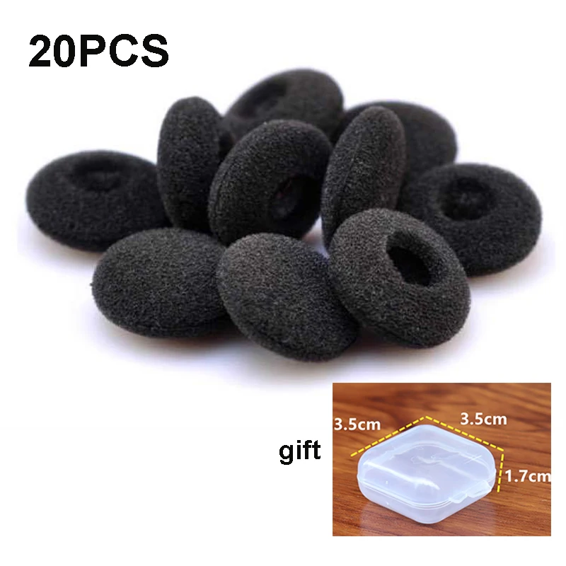 20Pcs-Sponge-Covers-Tips-Black-Soft-Foam-Earbud-Headphone-Ear-pads ...