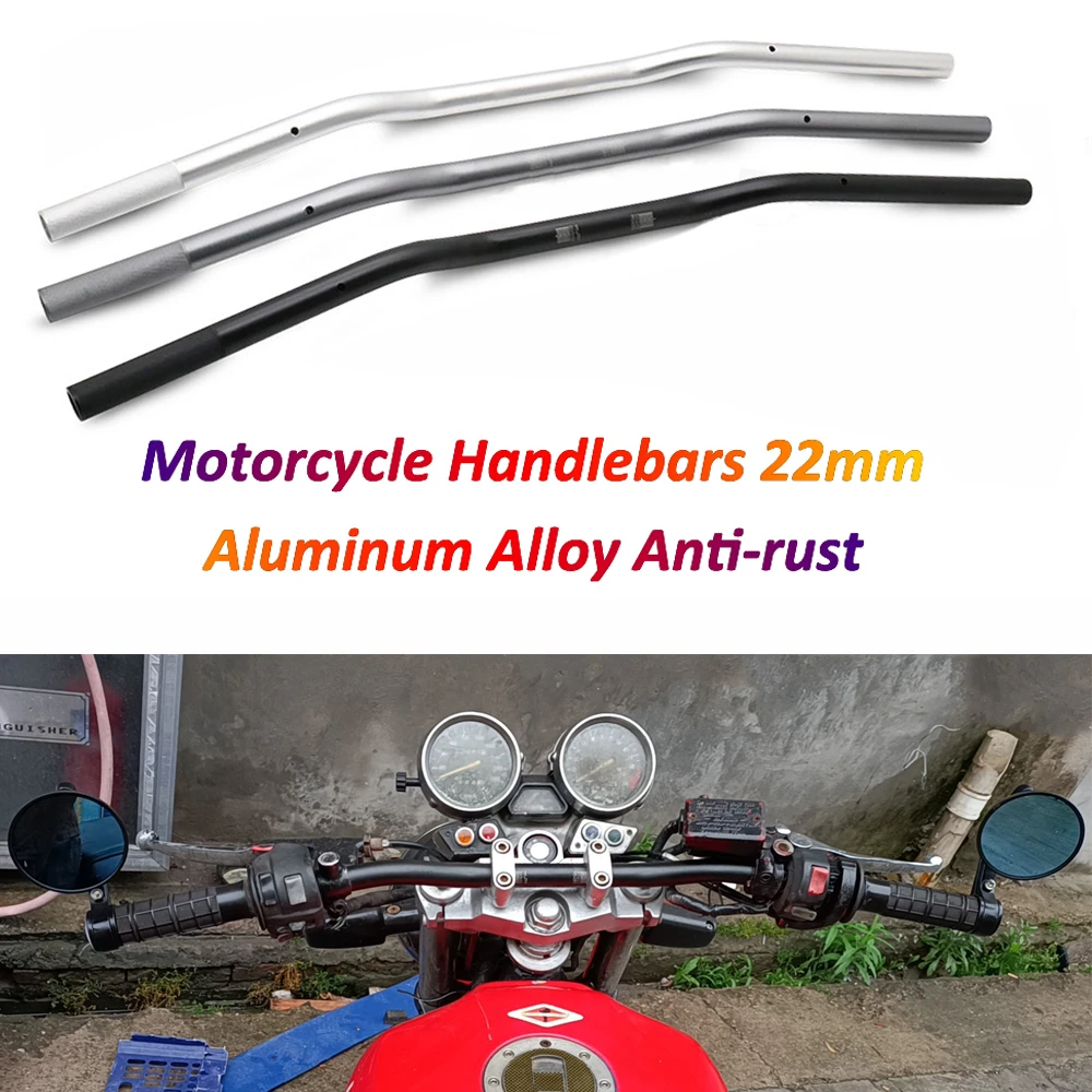 Universal 22mm Motorcycle Handlebar Motorbike Chopper Cruiser Bobber ...