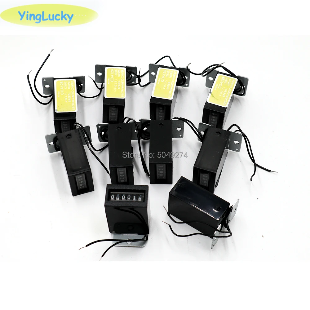 Free Shipping 1 pcs Arcade 6 digits 12V mechanical coin counter meter ...