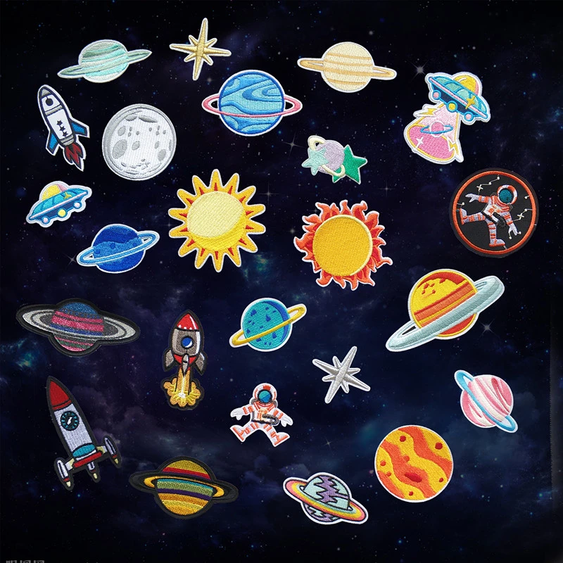 Ufo Alien Rocket Space Patch For Clothing Punk Embroidered Patches On ...