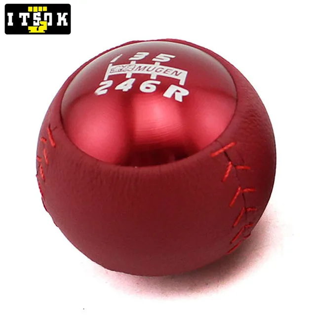 Mugen Gear Knob JDM Racing 5 6 Speed Leather Shift Stick Gearbox For ...