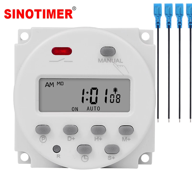SINOTIMER Digital 220V/110V/24V/12V 16A Microcomputer Programmable ...