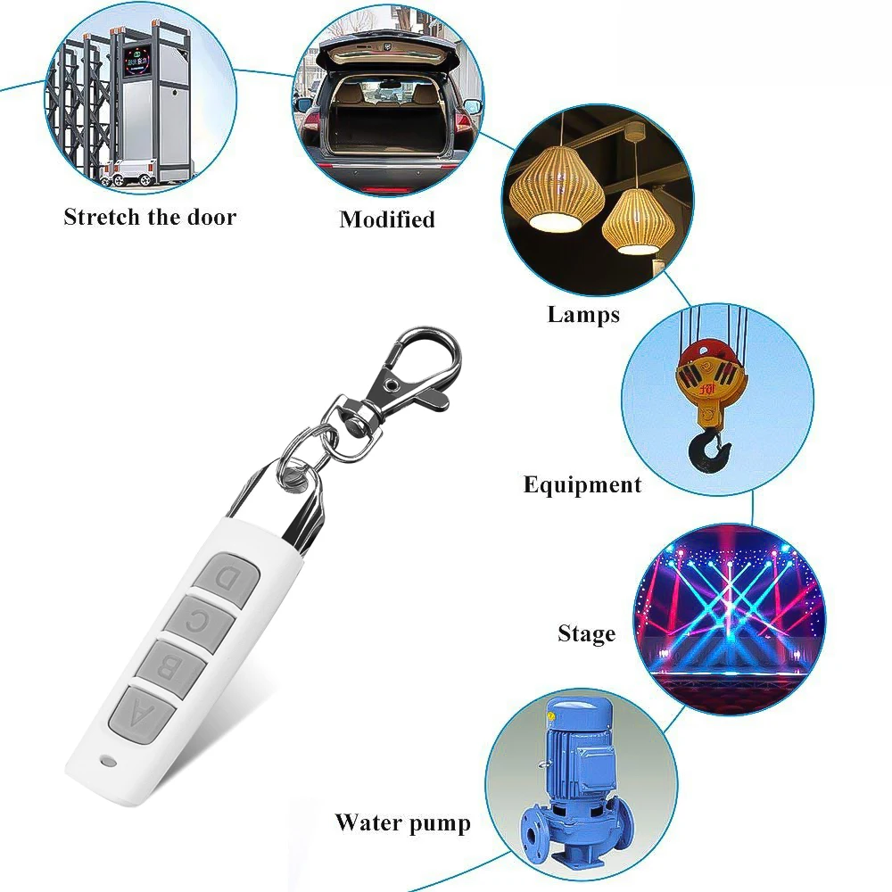 433mhz 433.92mhz Fixed& Rolling Code Duplicator RF Cloning Wireless Remote Control for Car ...