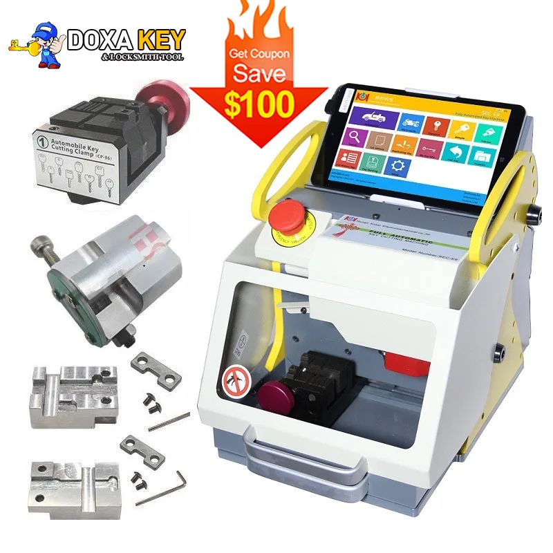 4 Clamp Original Auto Locksmith Tool SEC E9 CNC automatic key cutting ...