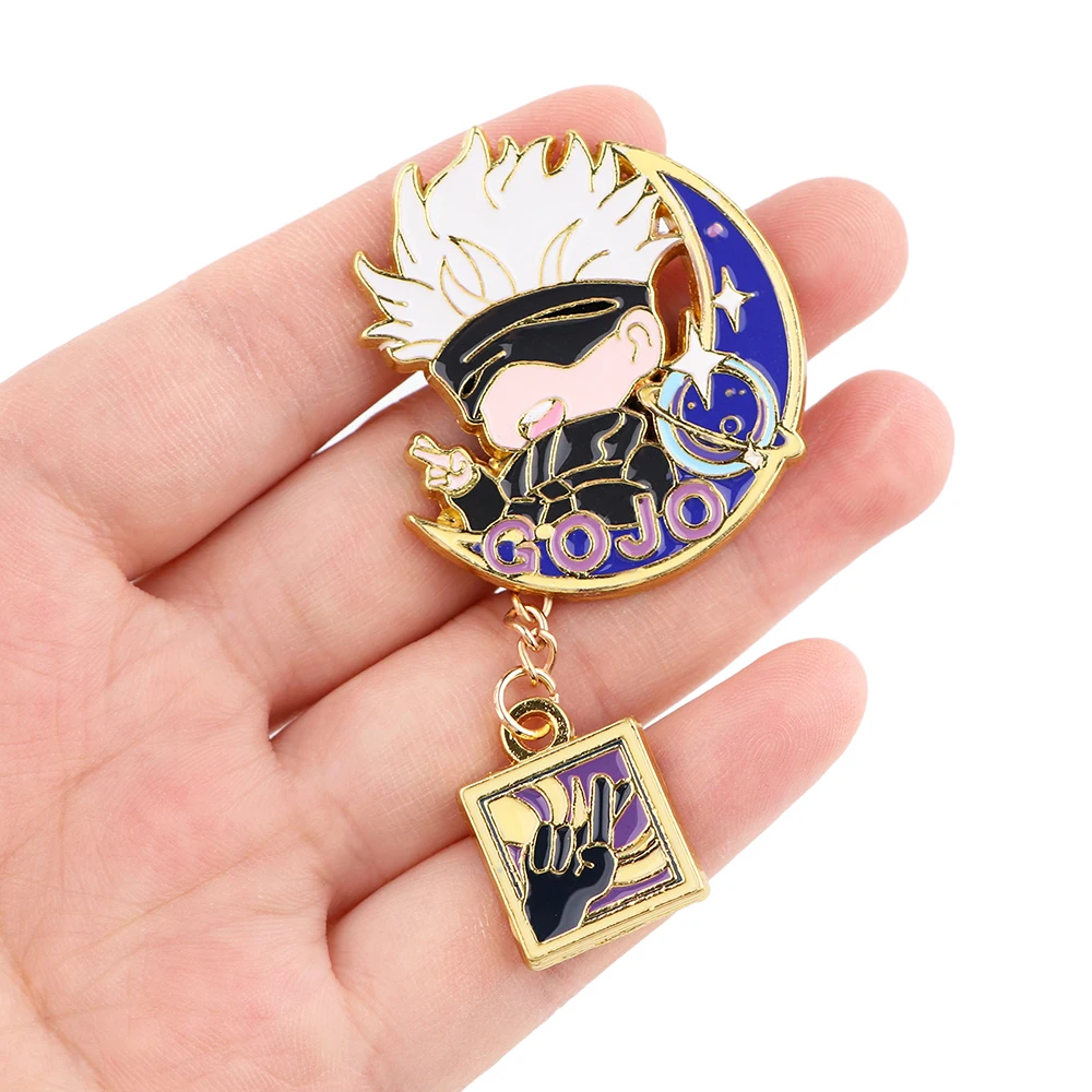 DZ2347 Japanese Manga Gojo Satoru Anime Cute Enamel Pin Badge Cartoons ...