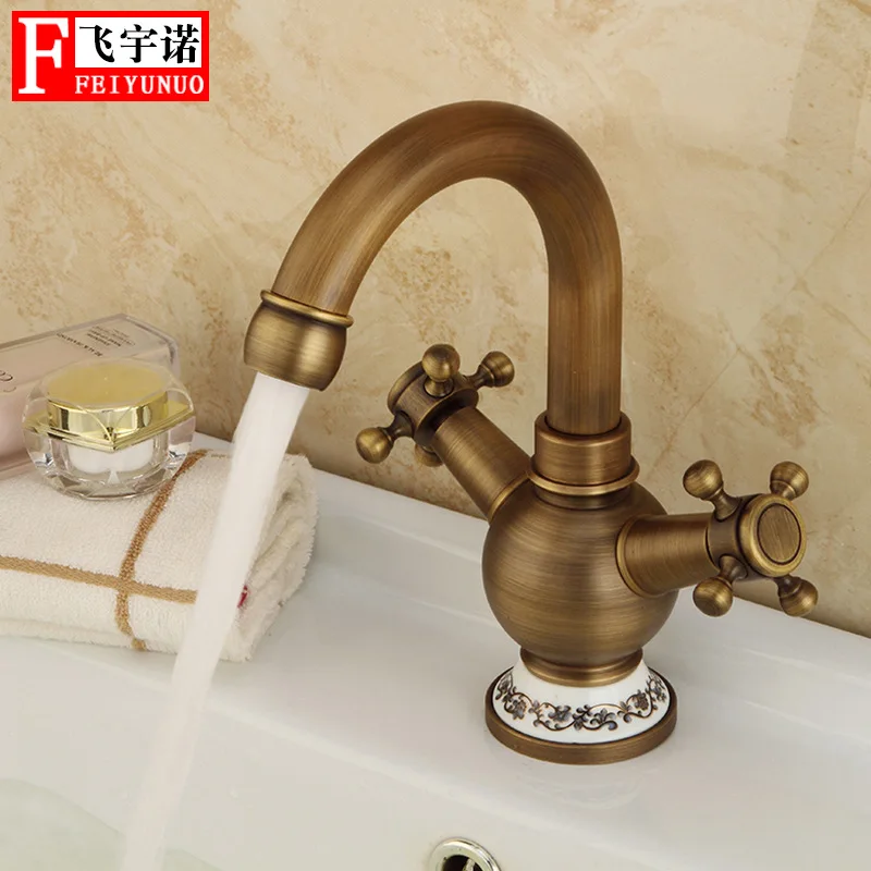 Copper European Style Vintage Ceramic Tap Wholesale Rotatable Water ...
