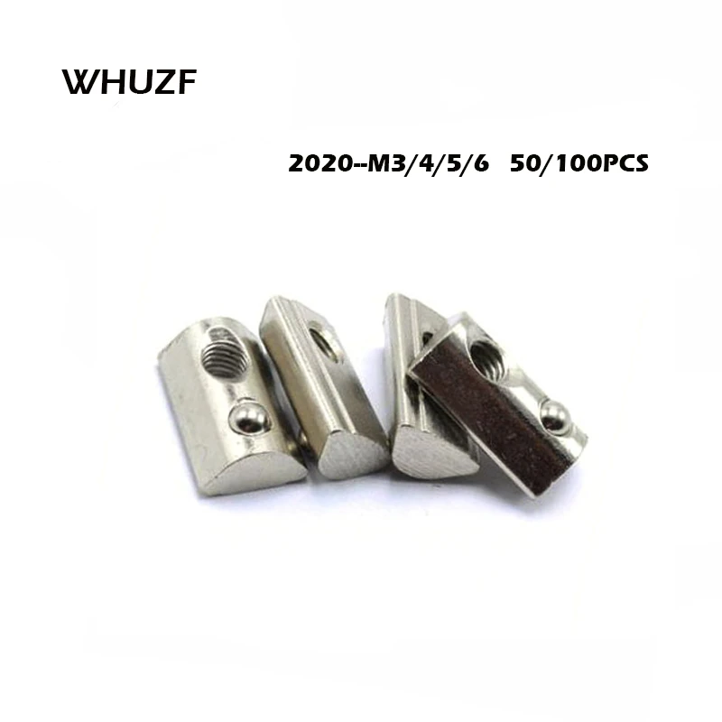 50/100PCS M3 M4 M5 M6 Roll in Spring T nut with Ball for Aluminum ...