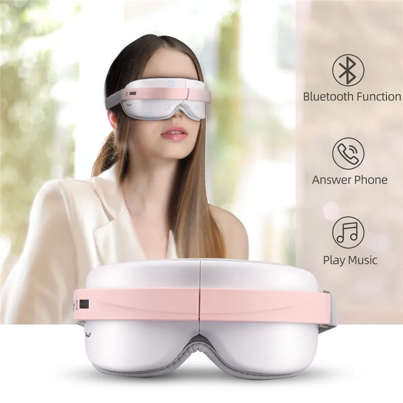 Electric Heating Eye Massager Hot Compress Vibration Foldable Eye Care ...