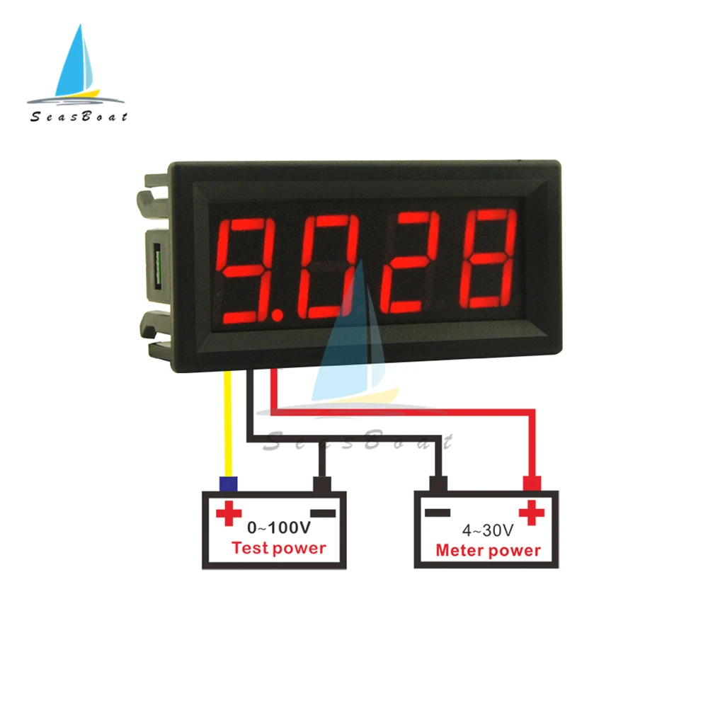 DC-0-100V-4-digits-0-56-inch-Digital-Voltmeter-3Wire-Voltage-Meter ...