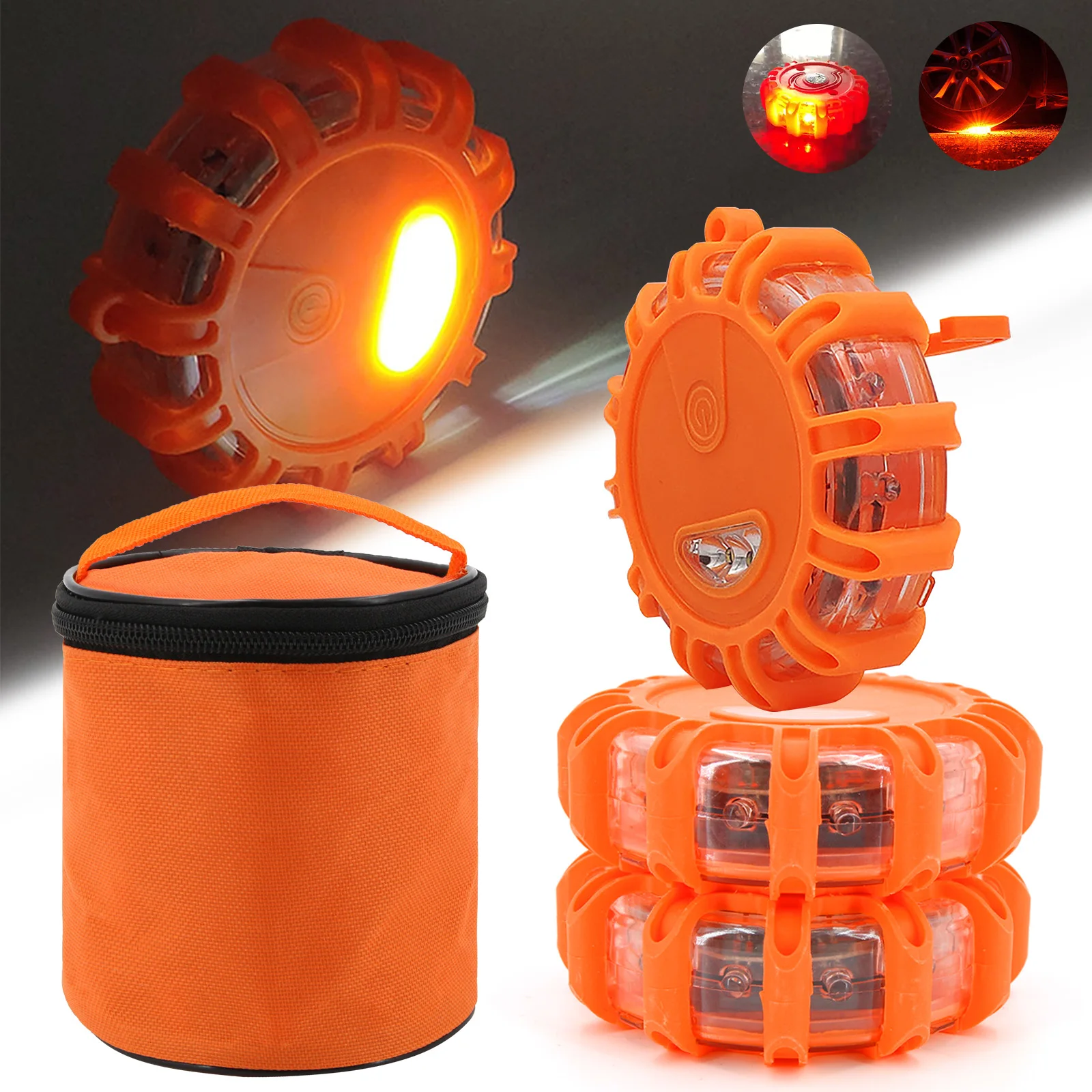 Magnetic Emergency Roadside Safety Light Road Flares Rescue Light LED ...