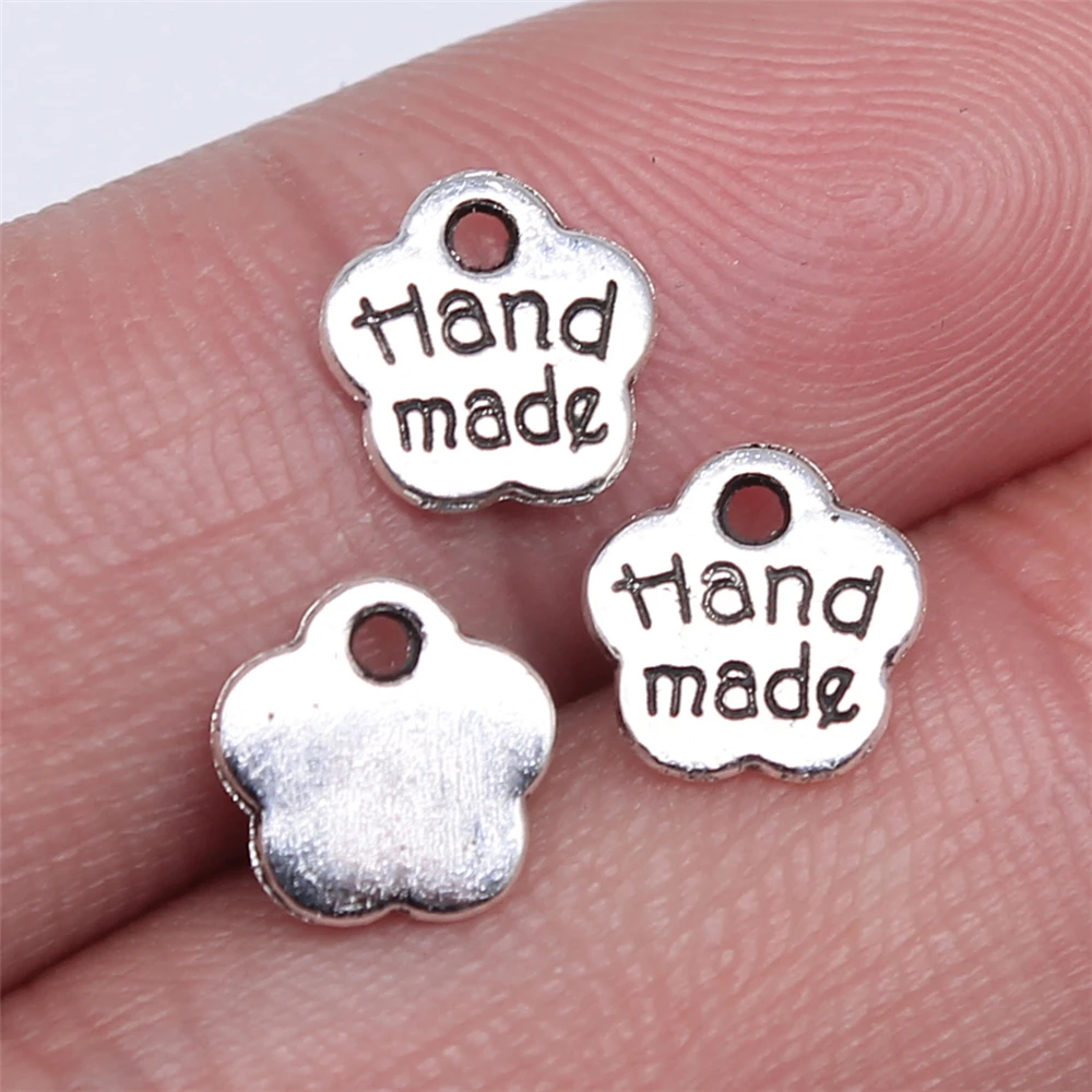 Wysiwyg 100pcs 8mm Charm Hand Made Tiny 3 Colors Hand Made Charms Hand ...