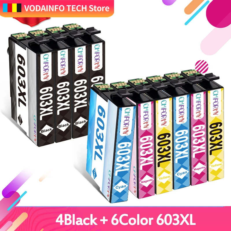5-10 Pack 603xl T603xl Compatible Ink Cartridges For Epson Xp-2100 Xp ...