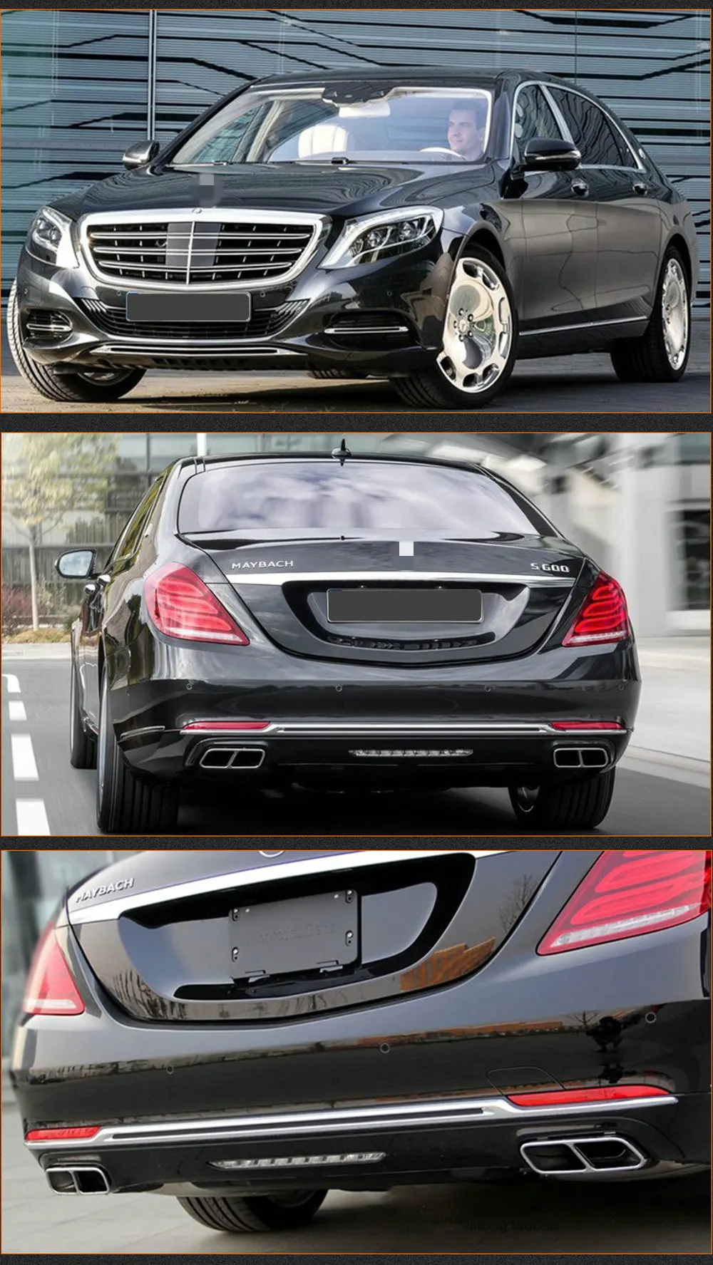 Комплект кузова Maybach для Mercedes Benz E-class E300 E260 W213 обвес бамперов+ передняя ...