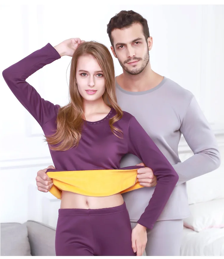 String-tanga,Pyjama en polaire pour homme et femme,sous-vêtements ...