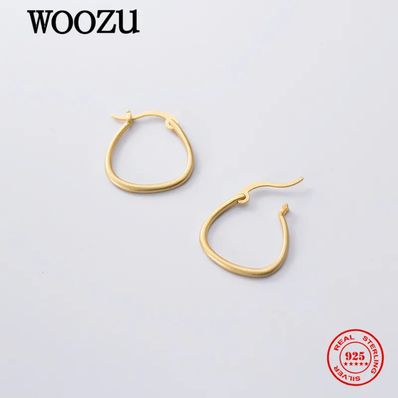 WOOZU-Genuine-925-Sterling-Silver-Simple-Hollow-Gold-Hoop-Earring-For-Women-Charming-Party ...