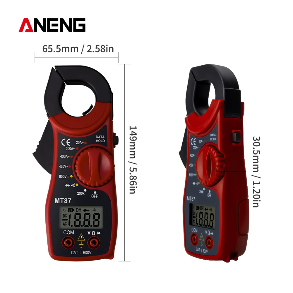 Generic Mini Digital Clamp Multimeter Amper Clamp Meter Test Current ...