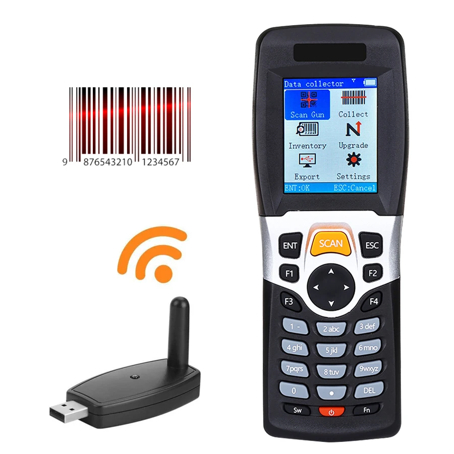 PDA Terminal device Wireless Barcode Inventory Scanner Portable 1D 2.4G ...
