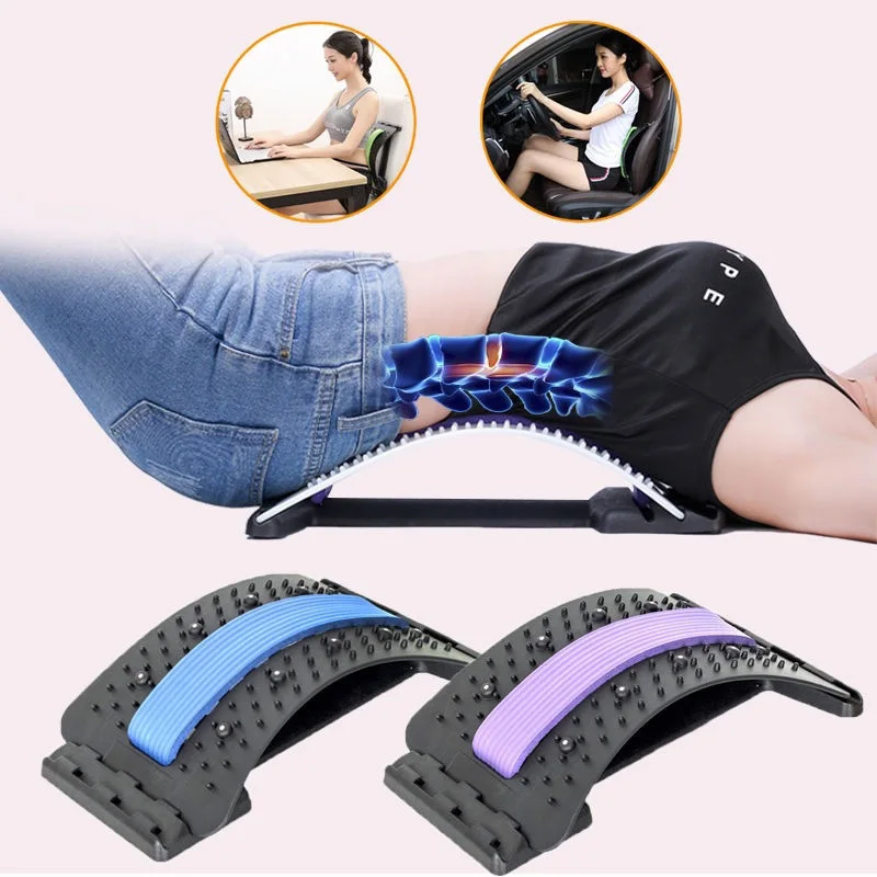 Back Massager Stretcher Equipment Spine Pain Relief Device Lumbar Neck ...