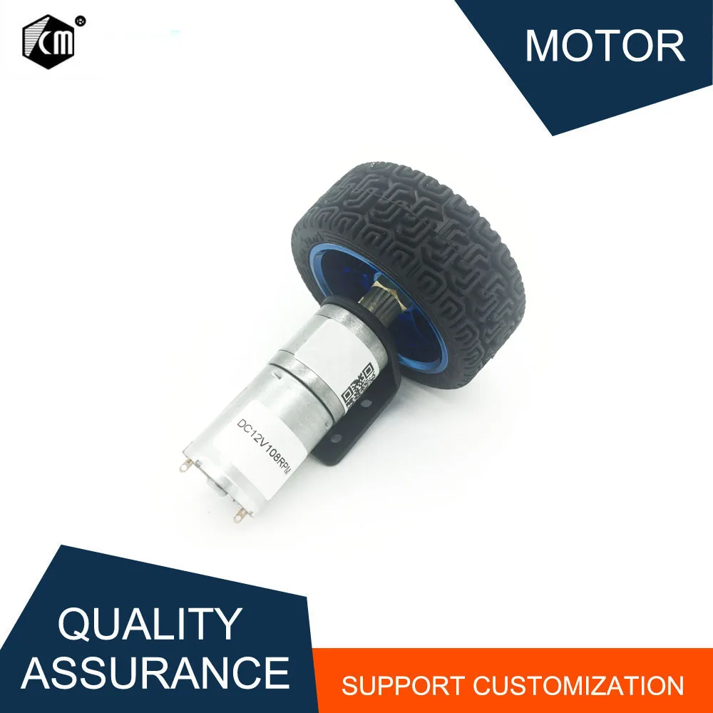 DC-Gear-Motor-with-Mounting-Bracket-Coupling-and-Screw-Vehicle-Wheel ...