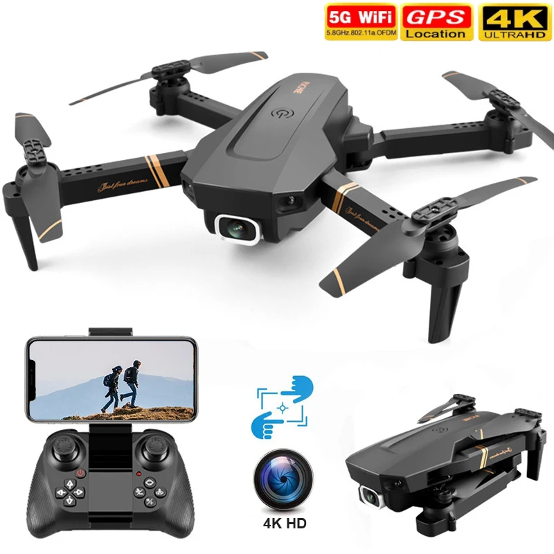 V4 Small Remote Control Drones 4K WIFI HD Camera Photography RC Drone ...