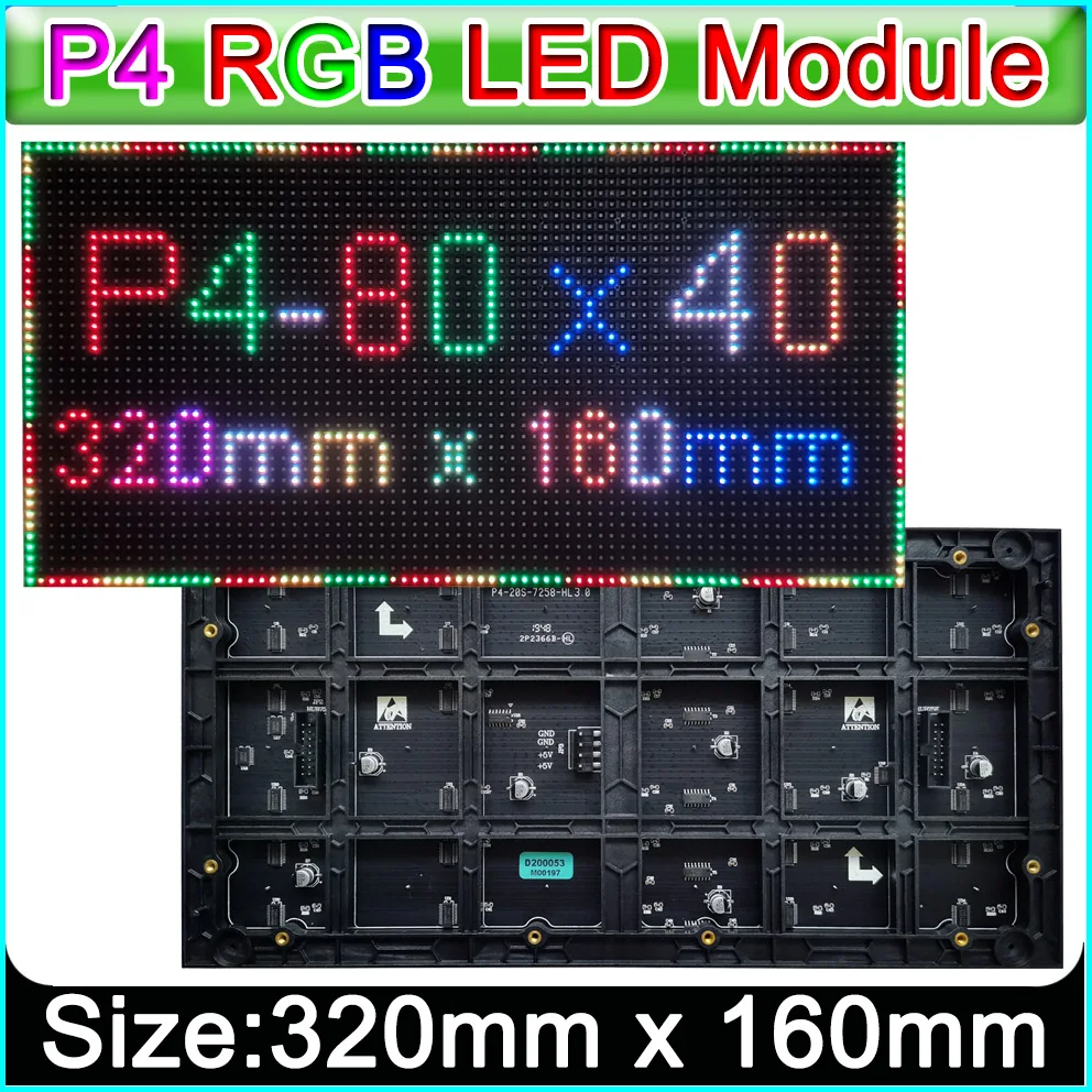 30-PCS-P4-Indoor-Full-Color-LED-Displays-Module-320mm-x-160mm-80-x-40 ...
