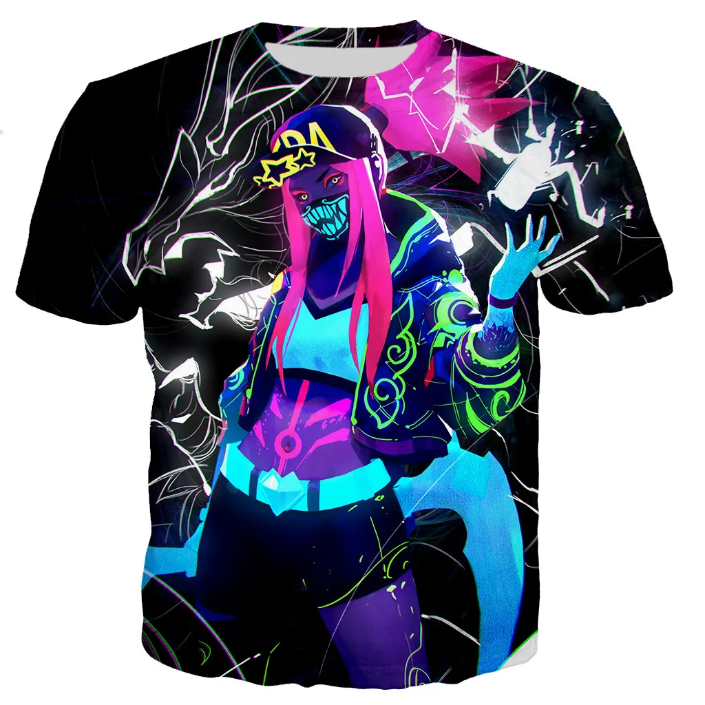 2021 Summer League of Legends KDA Women Men Short Sleeve T shirt O neck ...