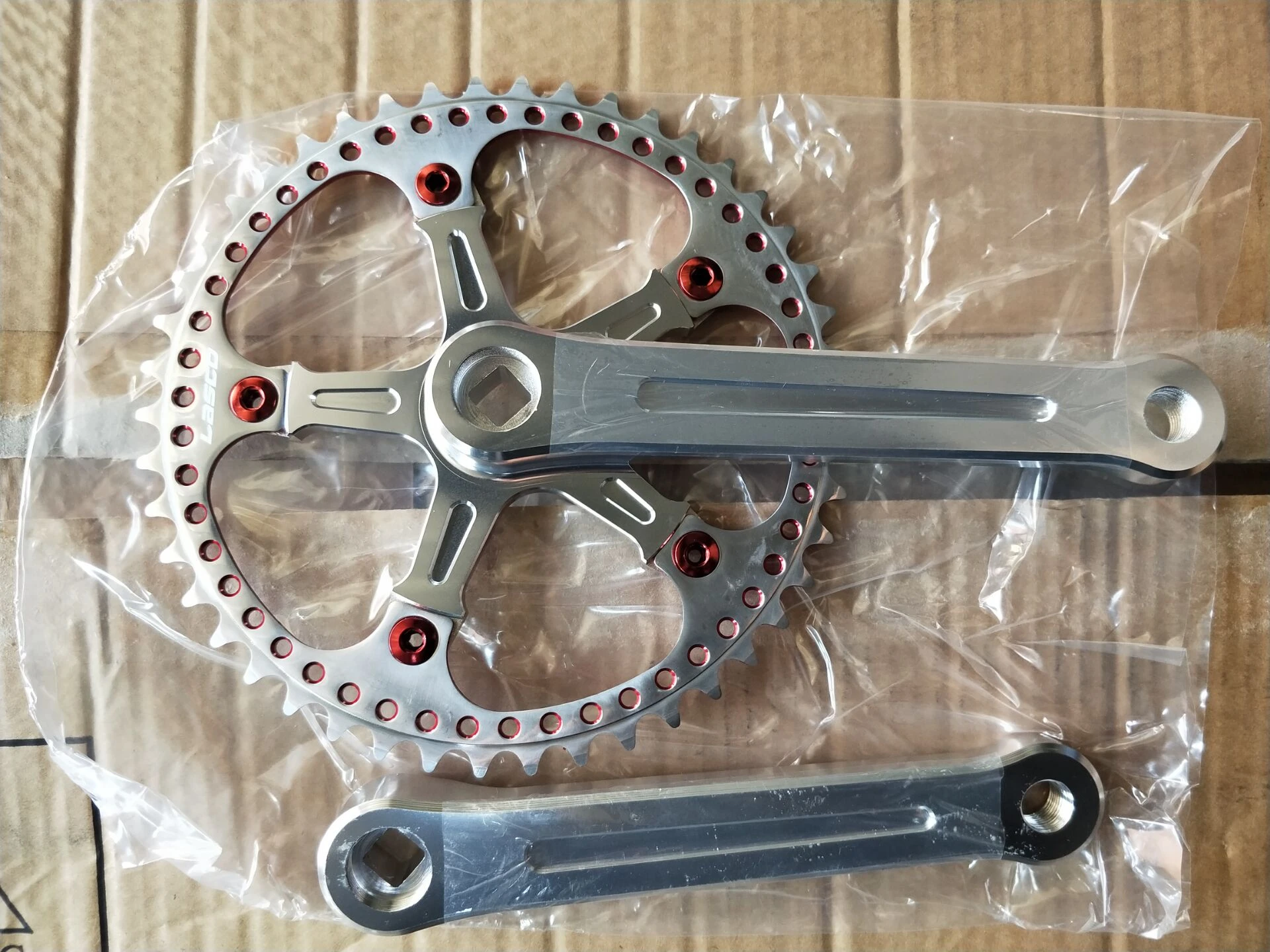 Ultra Light All Aluminum Alloy Single Speed Crankset 46t 170mm Crank ...