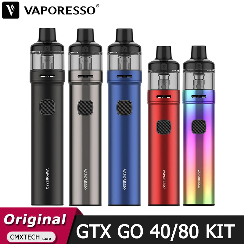 Vaporesso GTX GO 40 Kit 40W 1500mAh Battery 3.5ml Pod GTX GO 80 Kit 80W ...
