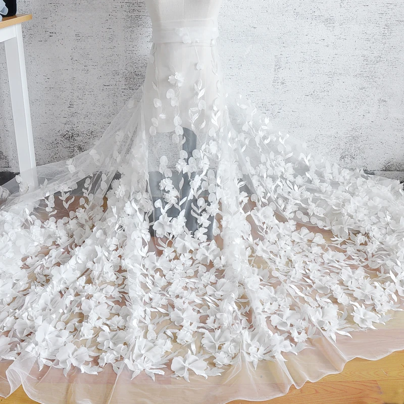 White Chiffon Fabric Dress
