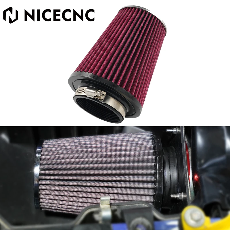 ATV Air Filter High Flow Inlet Air Intake Round Cone For Yamaha Raptor ...