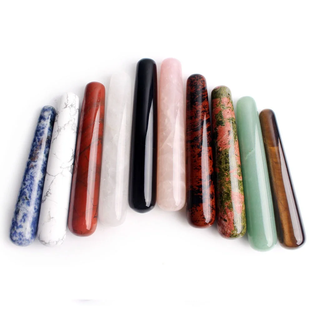 1pc Rose Quartz Yoni Wand Massager Natural Crystal Vaginal Massage ...