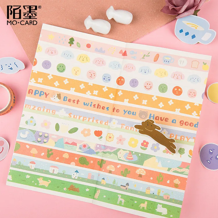 AngelHere Store Word Washi Tape Pet Japanese Washi Tape Bullet Journal ...