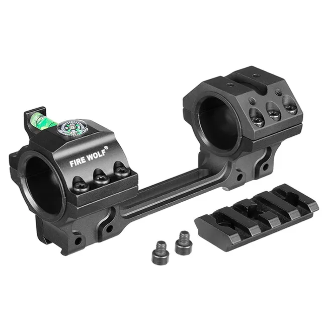 Fire Wolf Aluminum Scope Mount Ring 25.4mm 30mm with Spirit Bubble ...