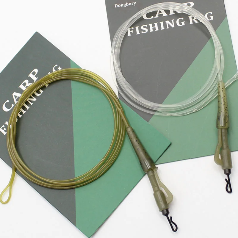 100CM-Carp-Fishing-Line-Fluorocarbon-Carp-Leaders-with-Fishing-Tackle ...