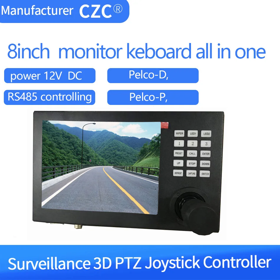 8in-monitor-3D-Axis-Joystick-CCTV-Keyboard-Controller-Keypad-for ...