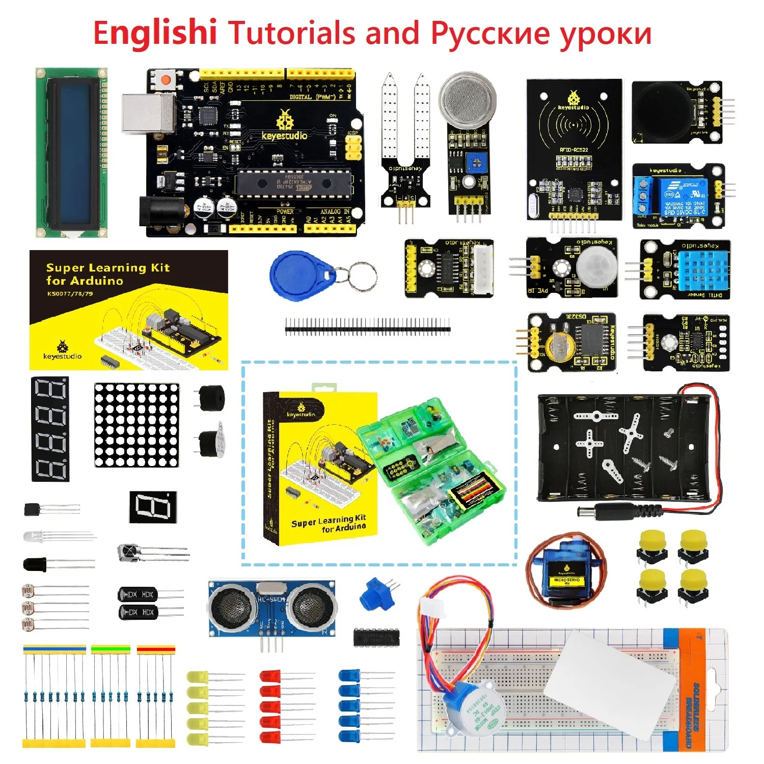 NEW-Keyestudio-Super-Starter-kit-with-V4-0-Board-for-Arduino-Starter ...