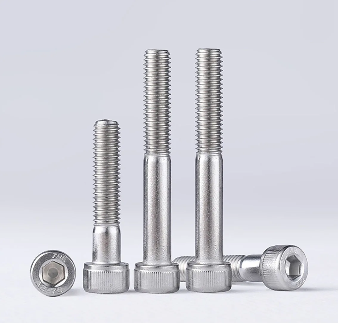 M10(1pcs)-45mm -Vis à tête hexagonale à demi dent en acier inoxydable 304, vis Allen à filetage ...