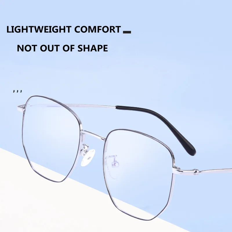 Pure-Titanium-Polygon-Large-Frame-Glasses-Male-Classic-Optical ...