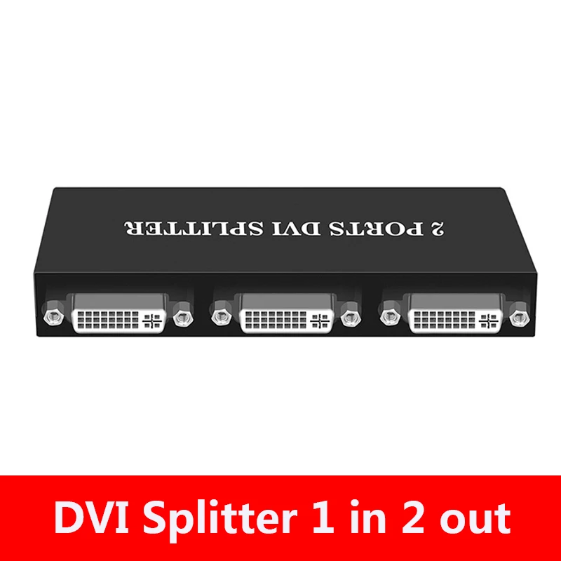 1x2/1x4 Port DVI Splitter 1 in 2 Out/ 1 in 4 Out Split 1 Video Signal ...