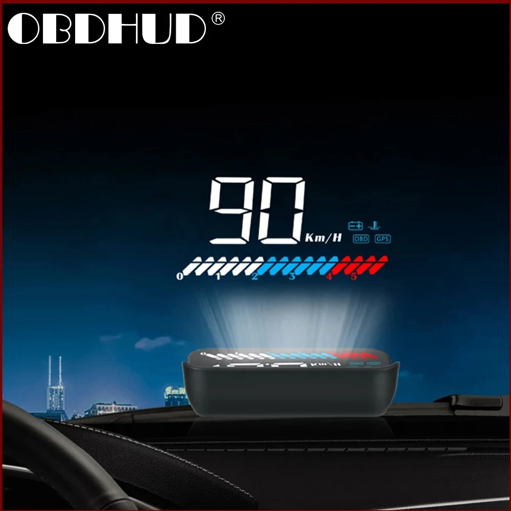 2020 NEW GPS M7 HUD car OBD2 head up display GPS With Lens Hood HUD ...