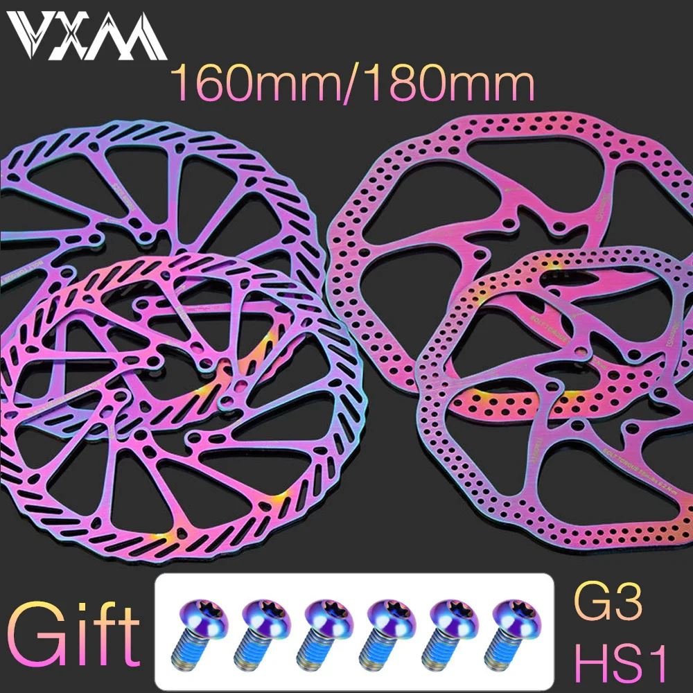 VXM-Bicycle-Brake-Disc-Rotor-160-180MM-Rotor-Colorful-Plating-Disc-G3CS ...