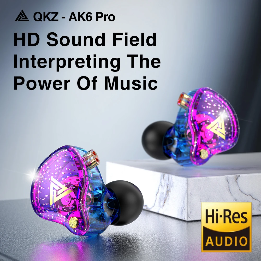 QKZ-AK6-Pro-Earphone-Detachable-Wired-Headphones-with-Mic-Noice ...