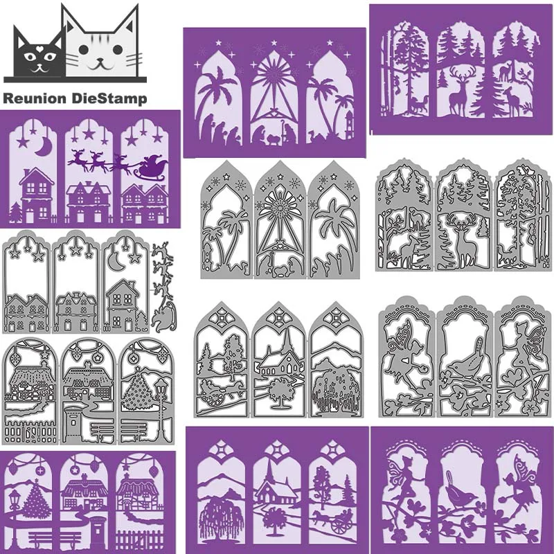 Cut-Die-Christmas-Religious-Scene-Frame-Composition-Metal-Cutting-Dies ...