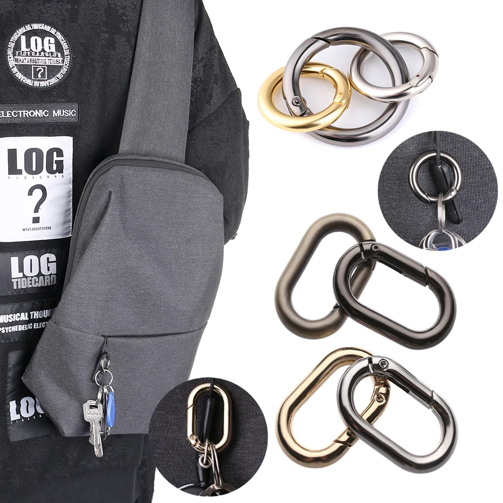 5PCs-Zinc-Alloy-Plated-Gate-Spring-O-Ring-Oval-Ring-Buckle-Outdoor ...