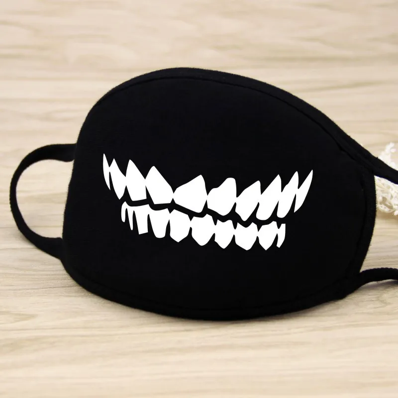 Men Women Mask Winter Mask Cute Teeth Smile Creative Cotton Cool Travel ...
