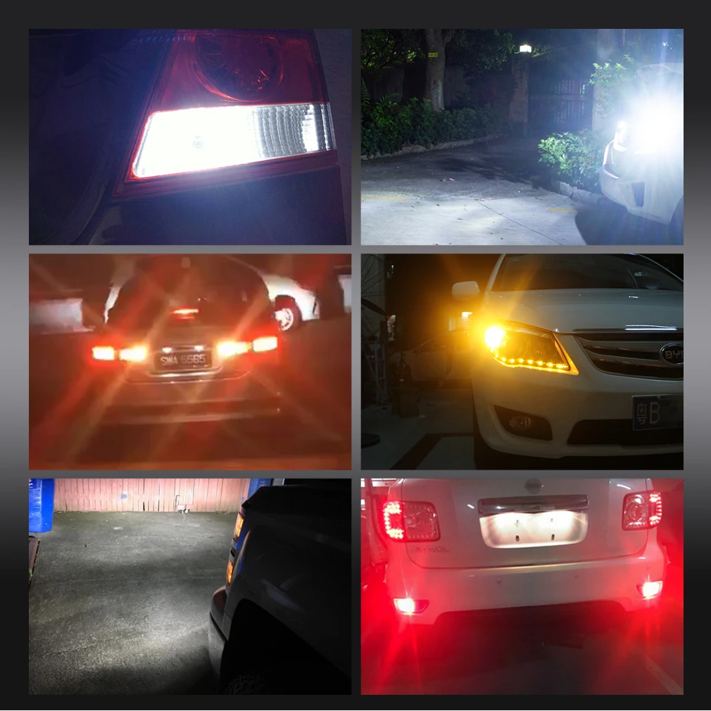 7443 7444 7440 T20 LED W21/5W светодиодная лампа W21W T25 3157 P27/7W ...