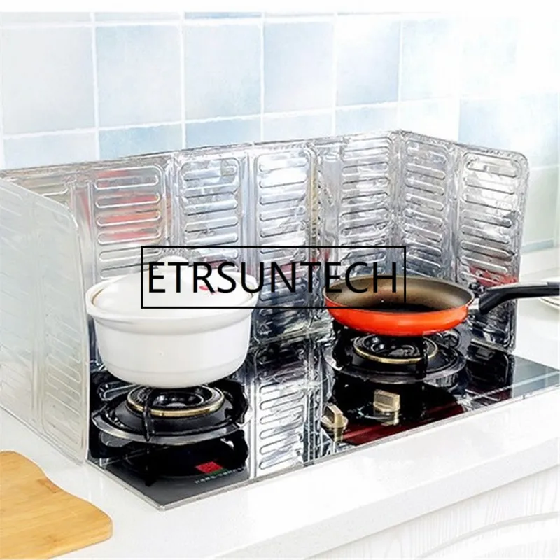 50pcs Aluminum Foil Stove Block Cooking Stove Block Anti Splashing Oil ...