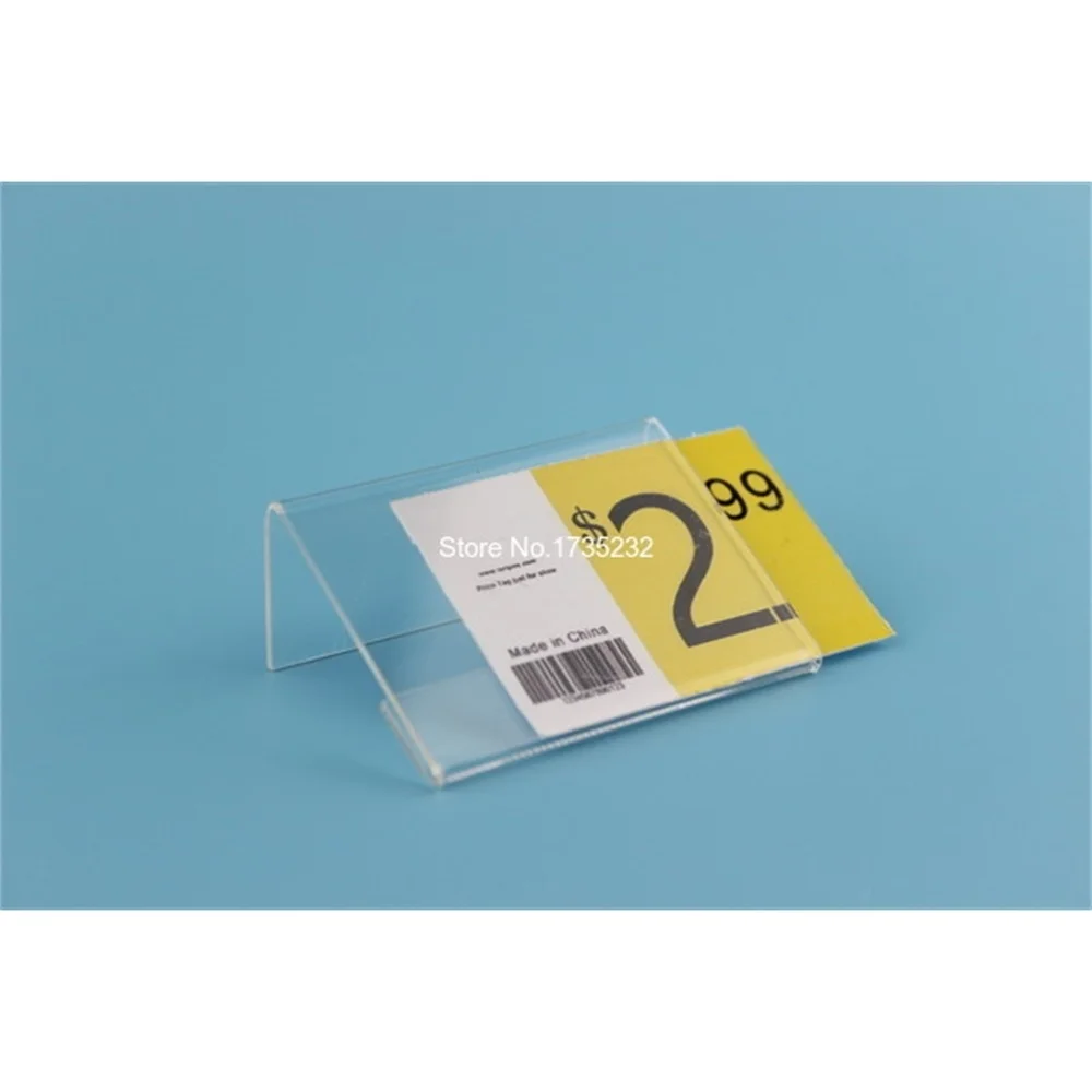 6*4cm 1.5mm Acrylic Price Tag Name Card Table Advertisement Display ...
