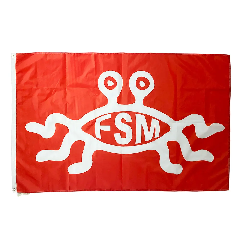90*150cm 60*90cm Fsm Flying Spaghetti Monster Flying Noodles Polytheism ...